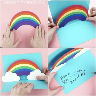 How To Make an Easy Pop Up Rainbow Card - I Heart Crafty Things | St ...