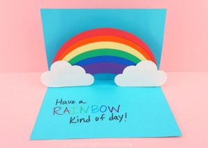 How To Make An Easy Pop Up Rainbow Card - I Heart Crafty Things