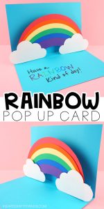 How To Make An Easy Pop Up Rainbow Card - I Heart Crafty Things