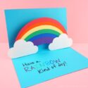 How To Make An Easy Pop Up Rainbow Card - I Heart Crafty Things