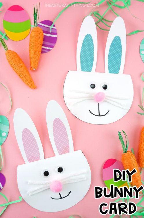 How To Make A Simple Easter Bunny Card - I Heart Crafty Things