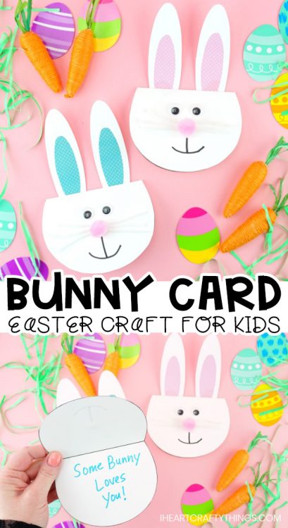 How To Make A Simple Easter Bunny Card - I Heart Crafty Things