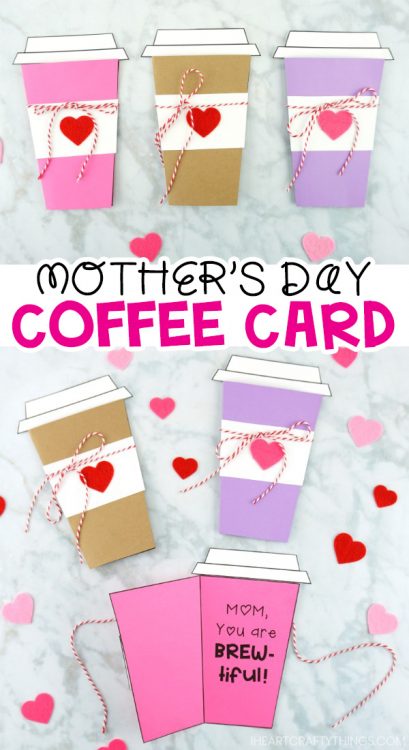 Mother's Day Coffee Card Template - I Heart Crafty Things