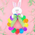 How To Make A Paper Plate Easter Egg Wreath -Easy Easter Craft For Kids ...