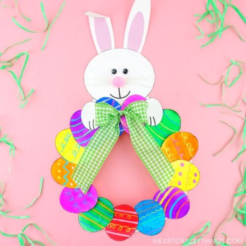 How To Make A Paper Plate Easter Egg Wreath -Easy Easter Craft For Kids ...