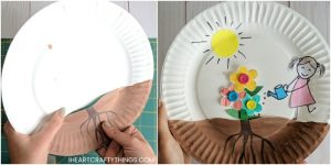 Paper Plate Growing Flower Craft - I Heart Crafty Things