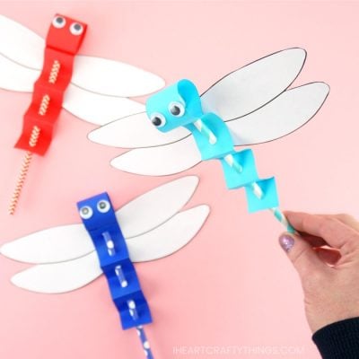 Dragonfly Craft Template -Easy Paper Craft For Kids! - I Heart Crafty ...