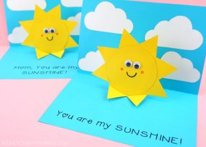 You Are My Sunshine Card -Easy Pop Up Sun Card Template! - I Heart ...
