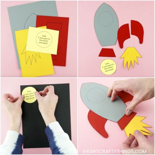 Easy Rocket Ship Father's Day Craft Idea -Simple Craft For Preschoolers ...