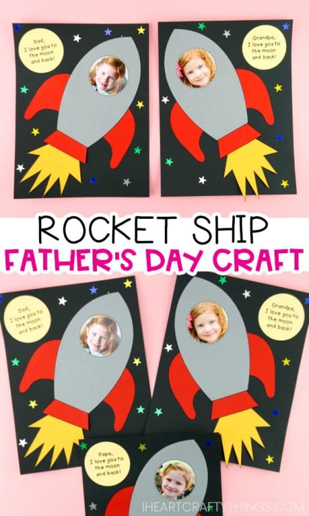 Easy Rocket Ship Father's Day Craft Idea -Simple Craft For Preschoolers ...