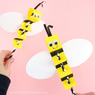 Bee Puppet With Printable Template -Fun And Easy Summer Craft For Kids ...