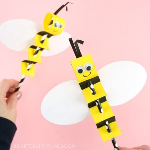 Bee Puppet With Printable Template -Fun And Easy Summer Craft For Kids ...