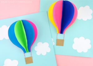 Paper Hot Air Balloon - Easy, Colorful Summer Kids Craft! - I Heart ...