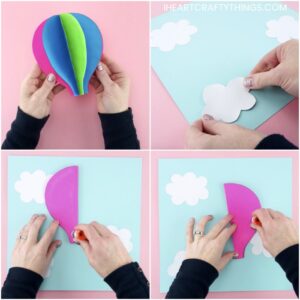 Paper Hot Air Balloon - Easy, Colorful Summer Kids Craft! - I Heart ...