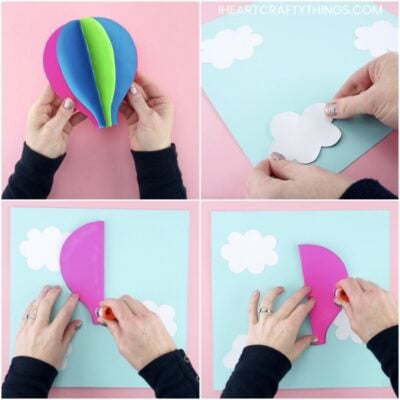 Paper Hot Air Balloon - Easy, Colorful Summer Kids Craft! - I Heart ...