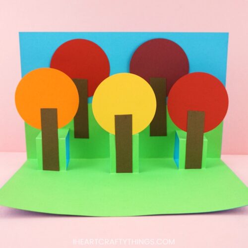Fall Pop Up Tree Card - Easy Paper Craft For Kids! - I Heart Crafty Things