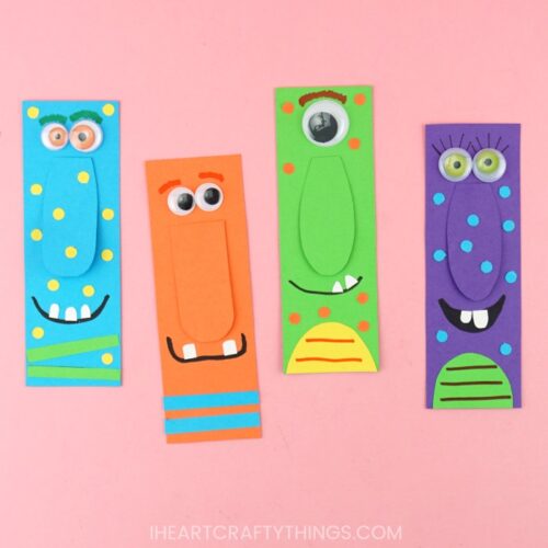 How To Make DIY Monster Bookmarks - I Heart Crafty Things