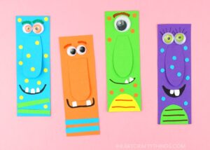 How To Make DIY Monster Bookmarks - I Heart Crafty Things