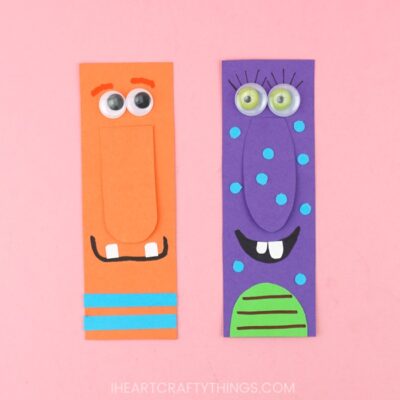 How To Make DIY Monster Bookmarks - I Heart Crafty Things