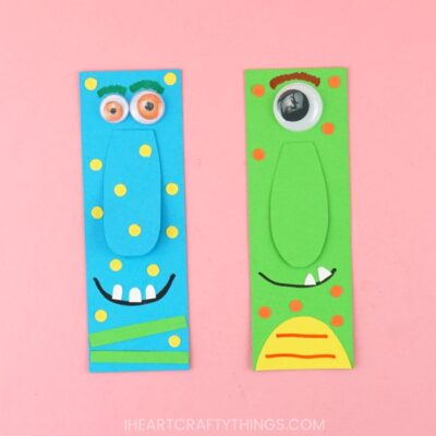 How To Make DIY Monster Bookmarks - I Heart Crafty Things