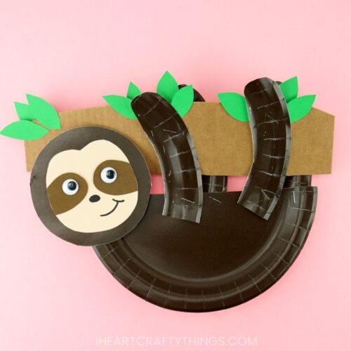 How To Make A Paper Plate Sloth Craft! - I Heart Crafty Things
