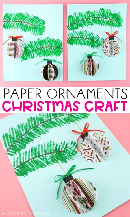 3D Paper Ornaments Craft Project - I Heart Crafty Things