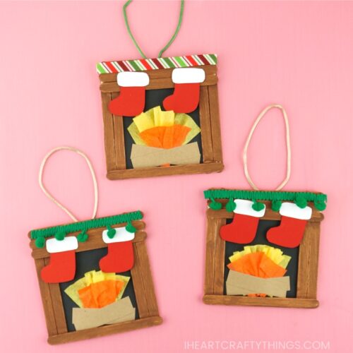 Fireplace Craft Ornament - I Heart Crafty Things