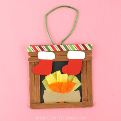 Fireplace Craft Ornament - I Heart Crafty Things