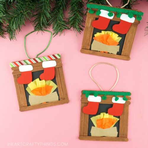 Fireplace Craft Ornament - I Heart Crafty Things