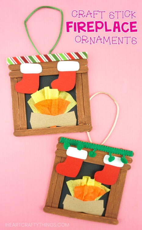 Fireplace Craft Ornament - I Heart Crafty Things