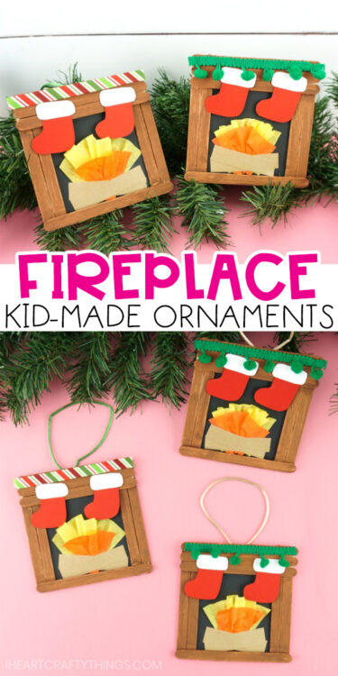 Fireplace Craft Ornament - I Heart Crafty Things