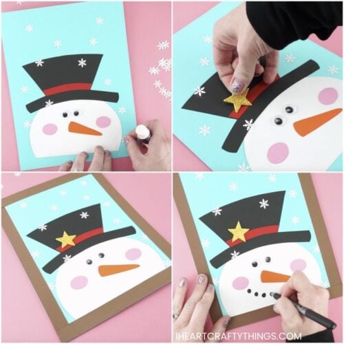 Paper Snowman Craft - I Heart Crafty Things