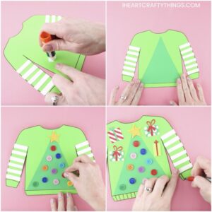 Ugly Christmas Sweater Craft - I Heart Crafty Things