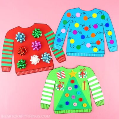 Ugly Christmas Sweater Craft - I Heart Crafty Things