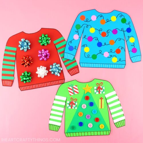Ugly Christmas Sweater Craft - I Heart Crafty Things