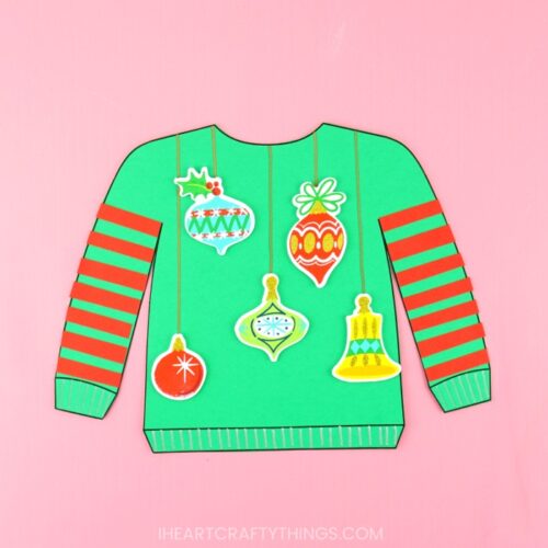 Ugly Christmas Sweater Craft - I Heart Crafty Things