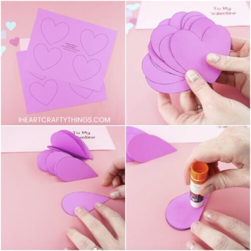 How To Make A 3D Heart Card I Heart Crafty Things