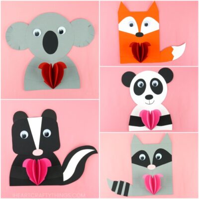 Animal Valentines Crafts - I Heart Crafty Things