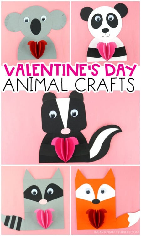 Animal Valentines Crafts - I Heart Crafty Things