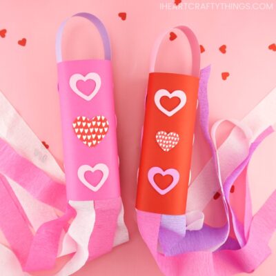 Heart Windsock Valentine's Day Craft - I Heart Crafty Things