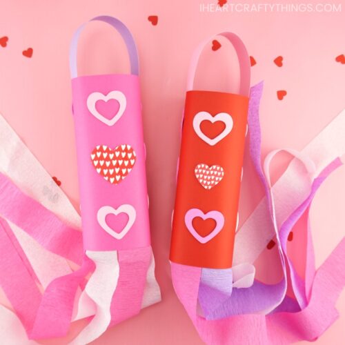 Heart Windsock Valentine's Day Craft - I Heart Crafty Things