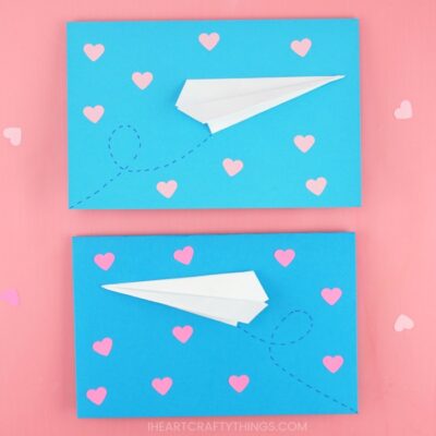 Paper Airplane Valentine Cards - I Heart Crafty Things