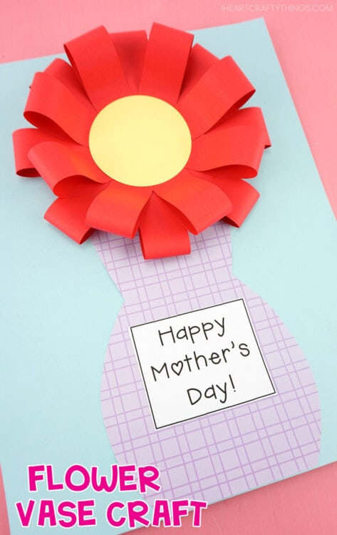Mother's Day Flower Vase Craft - I Heart Crafty Things