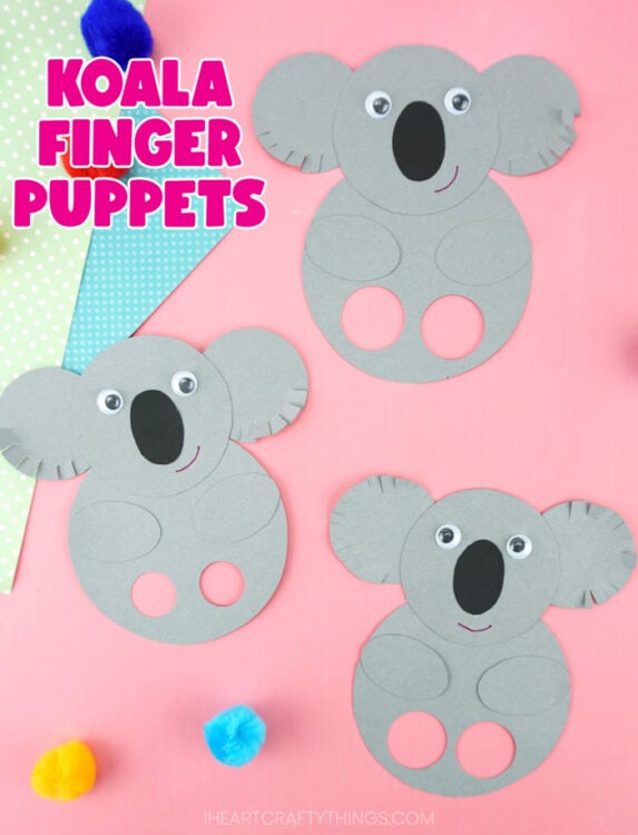 Koala Finger Puppets - I Heart Crafty Things