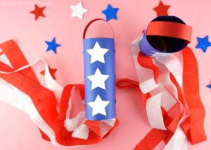 Patriotic Windsock Craft - I Heart Crafty Things