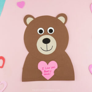 Bear Valentine Craft - I Heart Crafty Things