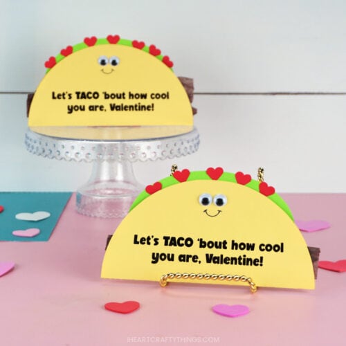 Taco Valentine's Day Cards - I Heart Crafty Things