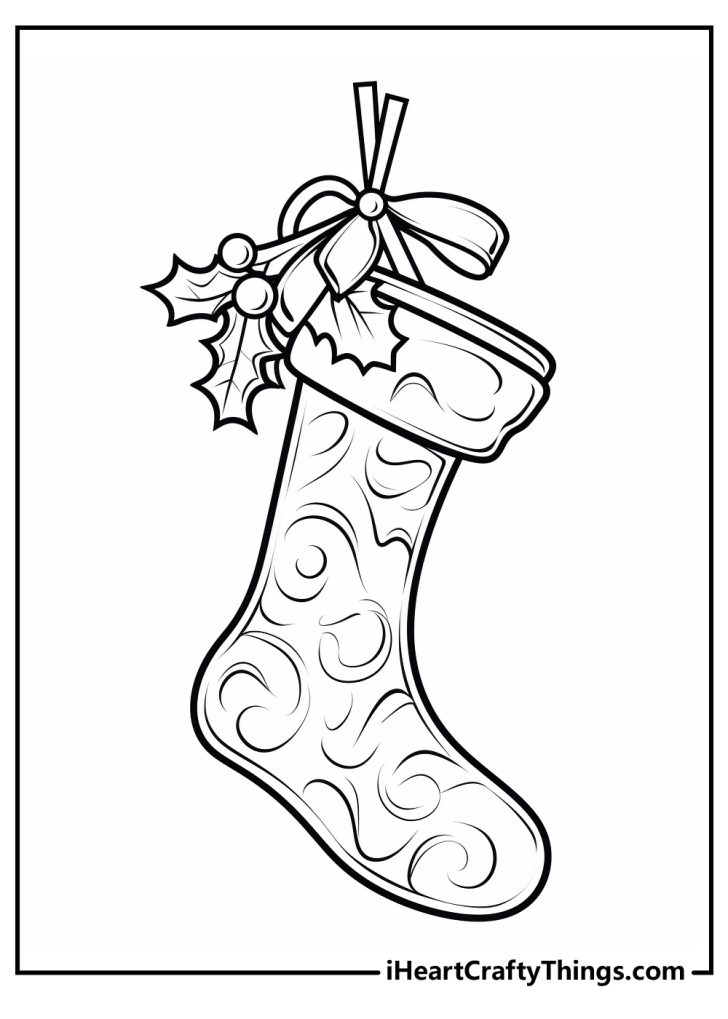 25 Christmas Stocking Coloring Pages (100% Free Printables)