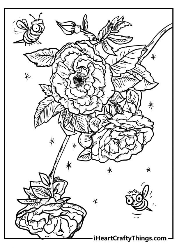 New Beautiful Flower Coloring Pages - 100% Unique (2021)