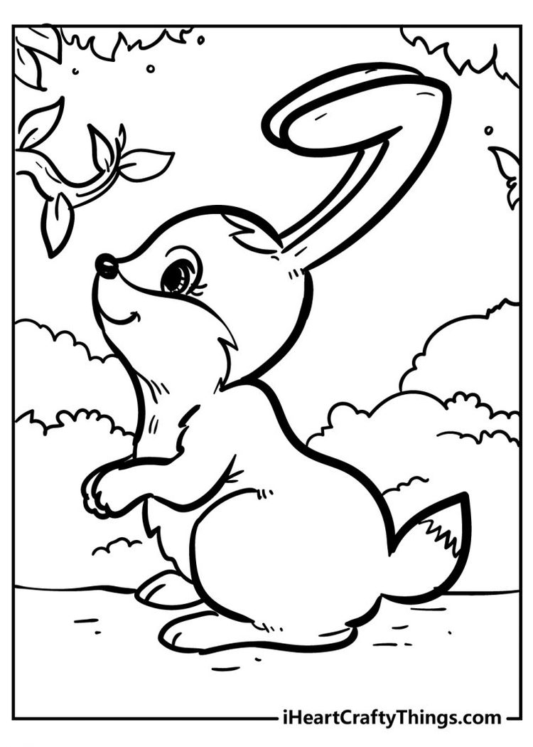 Rabbit Coloring Pages (100% Free Printables)
